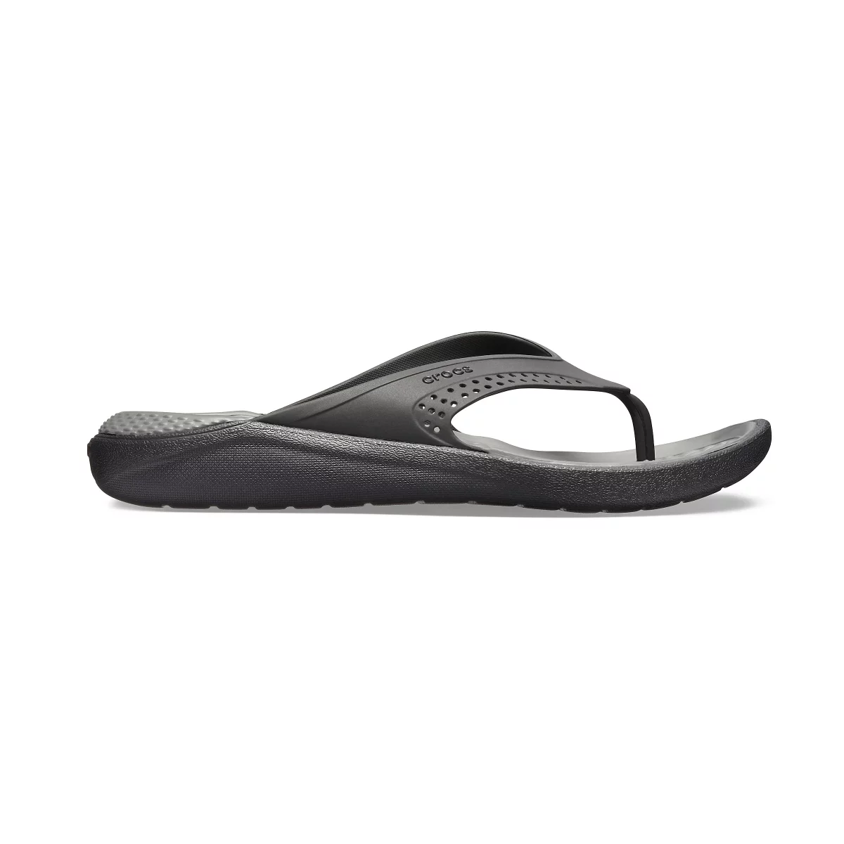 Crocs LiteRide™ Flip - Black/Slate Grey | Clogz